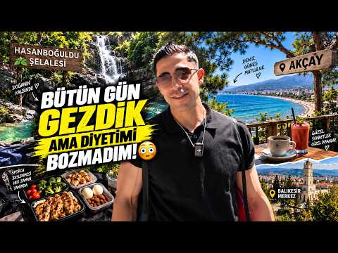 🥇 BÜTÜN GÜN GEZDİK AMA DİYETİMİ BOZMADIM! 😳 | Balıkesir Vlog + Hasanboğuldu + Akçay