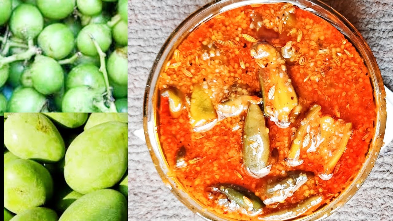 અથાણું-Gunda Keri Achar-Gor Keri Recipe- Khatta Mitha Aam ka Achar ...