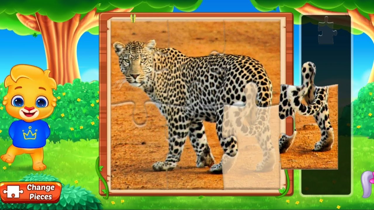 Leopard Game Puzzle Video For Kids - YouTube