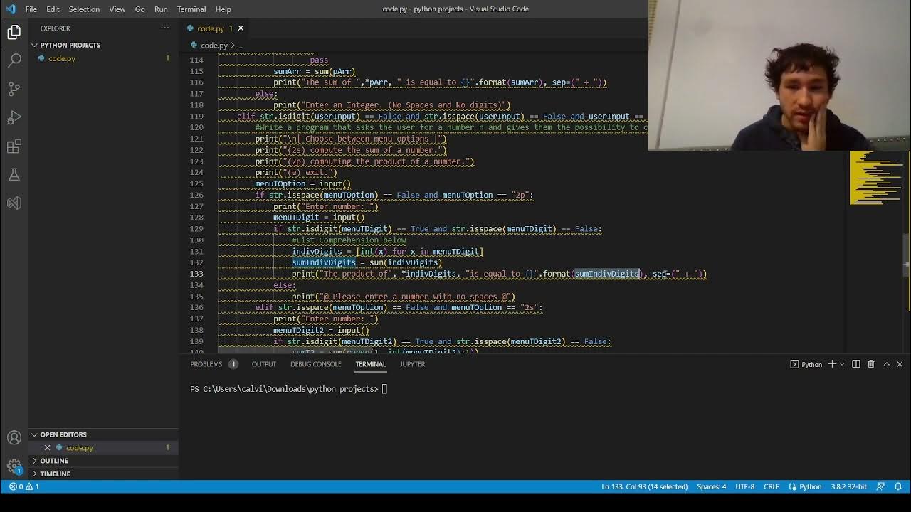 finishing the previous videos program(python) - YouTube