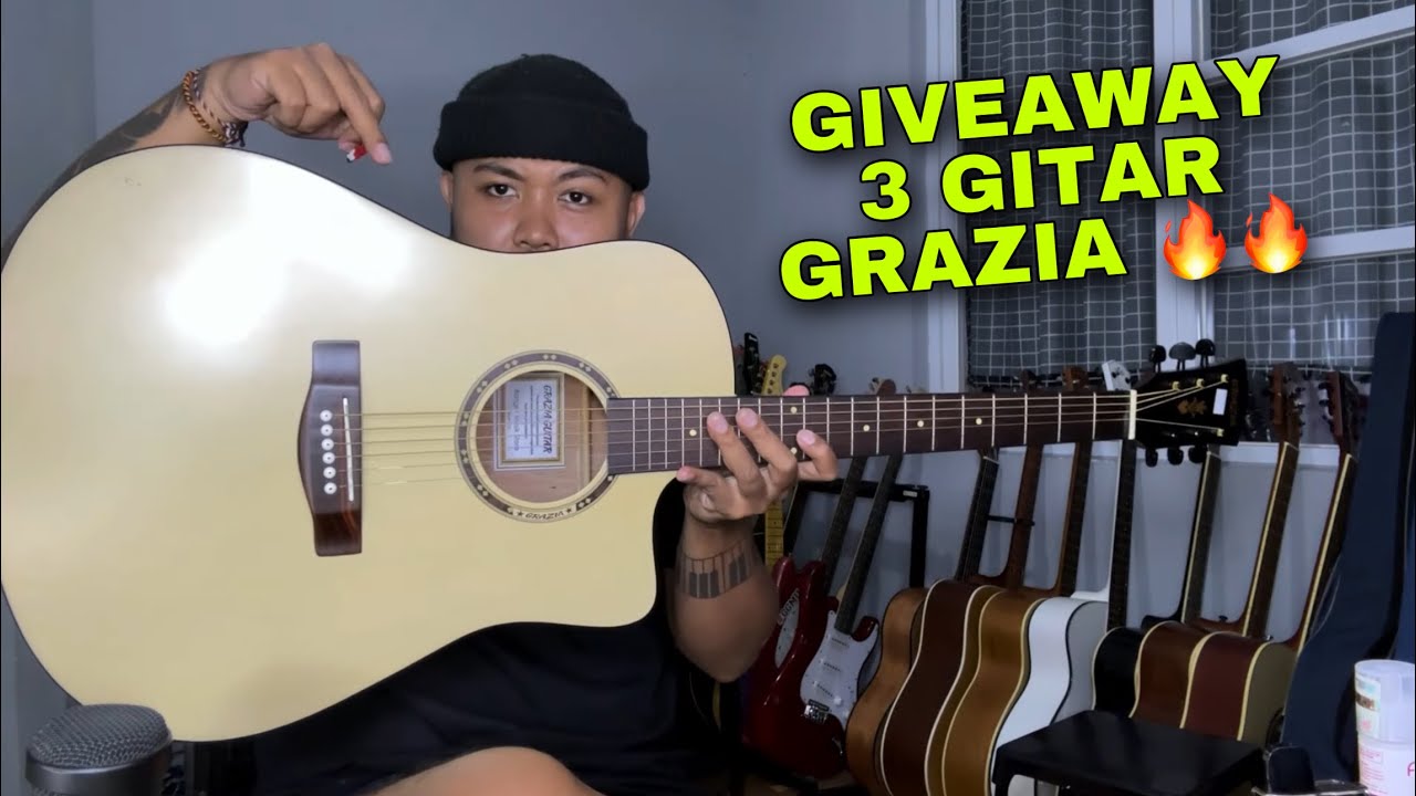 GIVEAWAY 3 GITAR AKUSTIK GRAZIA (MEI 2023) - YouTube