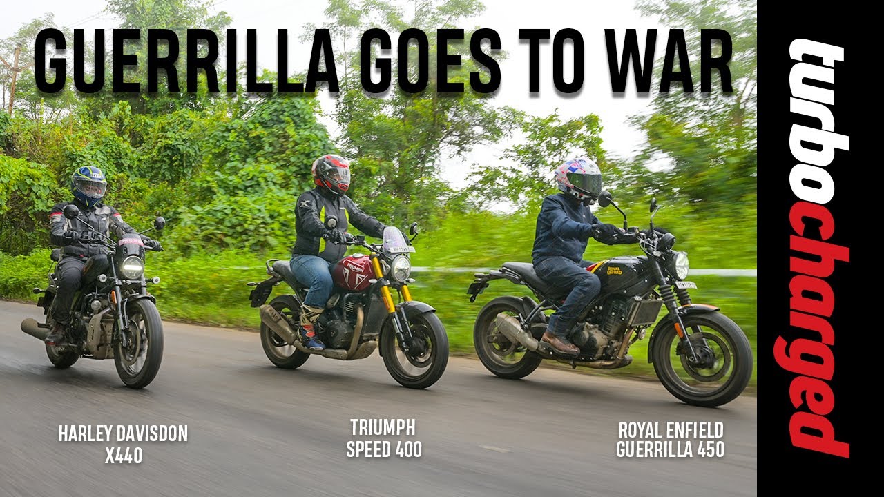 Royal Enfield Guerrilla 450 vs Triumph Speed 400 vs Harley-Davidson ...