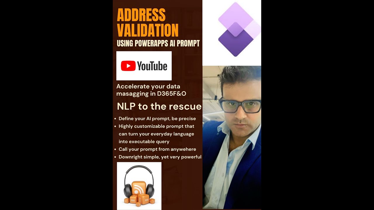 Implement address validation in D365F&O using intelligent PowerApps AI prompts - YouTube