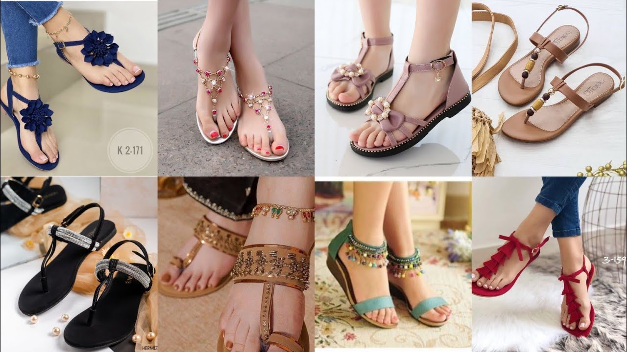Beautiful collection of of Flat sandle designs💕💕||SPARK - YouTube