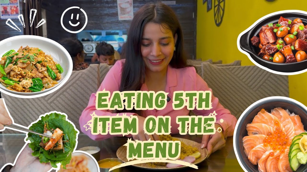 Eating 5th item on the menu for 24 hours ️| Subscriber challenge ...