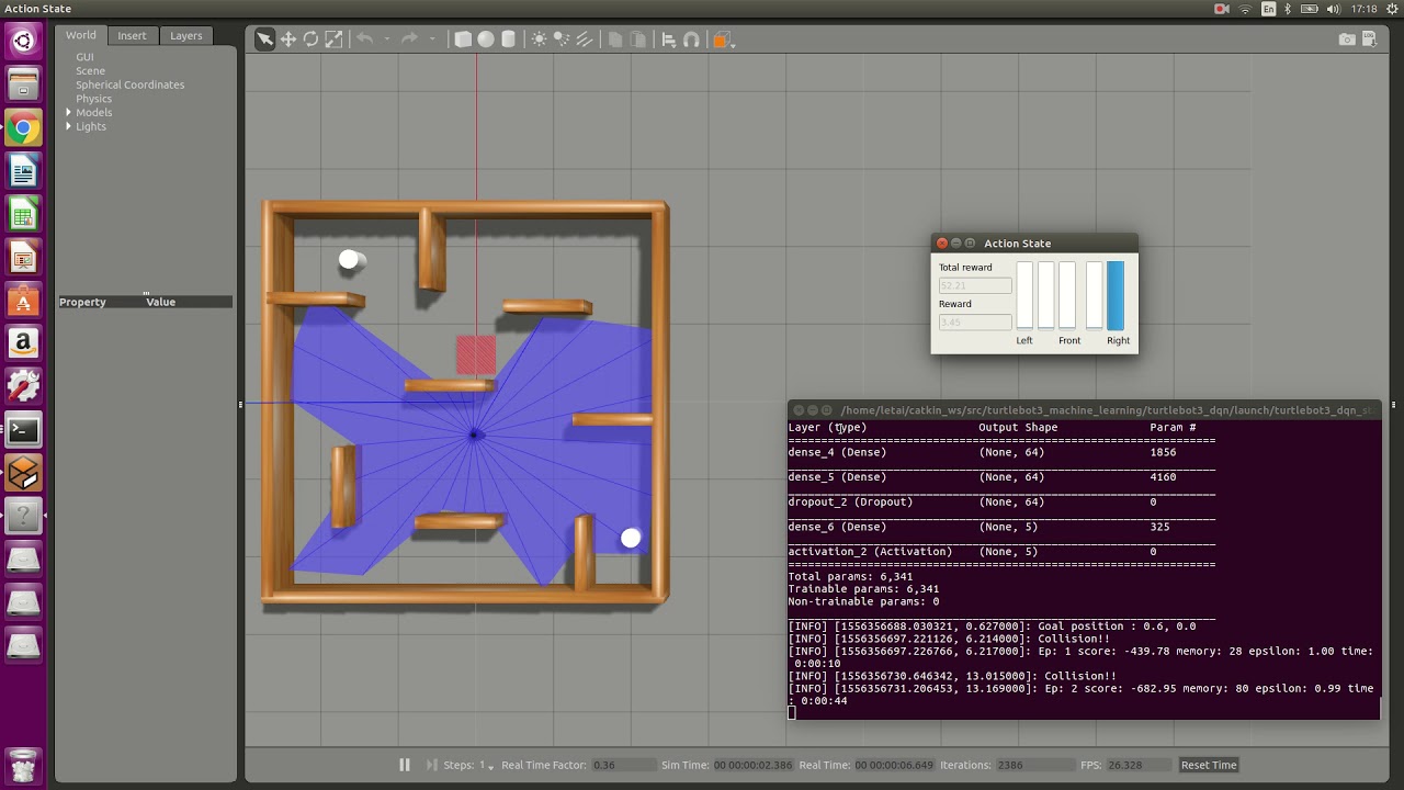 Train Machine Learning Stage 4 (Combination Obstacle) Turtlebot3 - YouTube