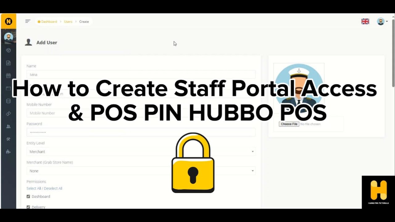 How to Create Staff Portal Access & POS PIN HUBBO POS - YouTube