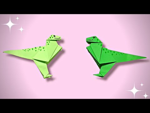 ORİGAMİ DİNOZOR YAPIMI 🦖- Kağıttan Dinazor Yapımı / Origami Dinosaur