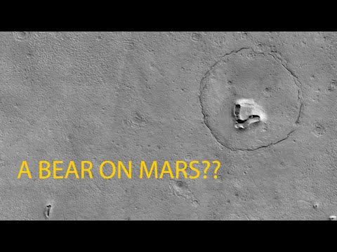 Formations form the Face of a Bear on the Mars surface taken by the ...