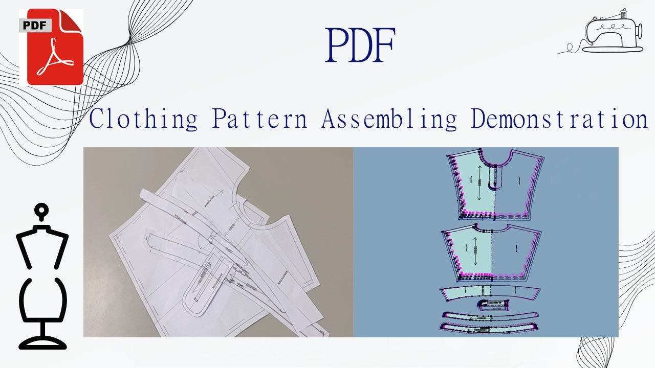 PDF Clothing Pattern Assembling Demonstration #PDF #pattern #sewing ...