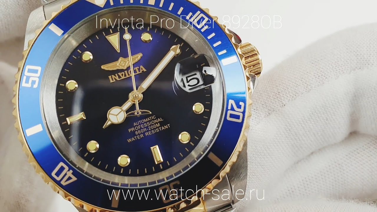 Часы мужские Invicta Pro Diver 8928ob - YouTube
