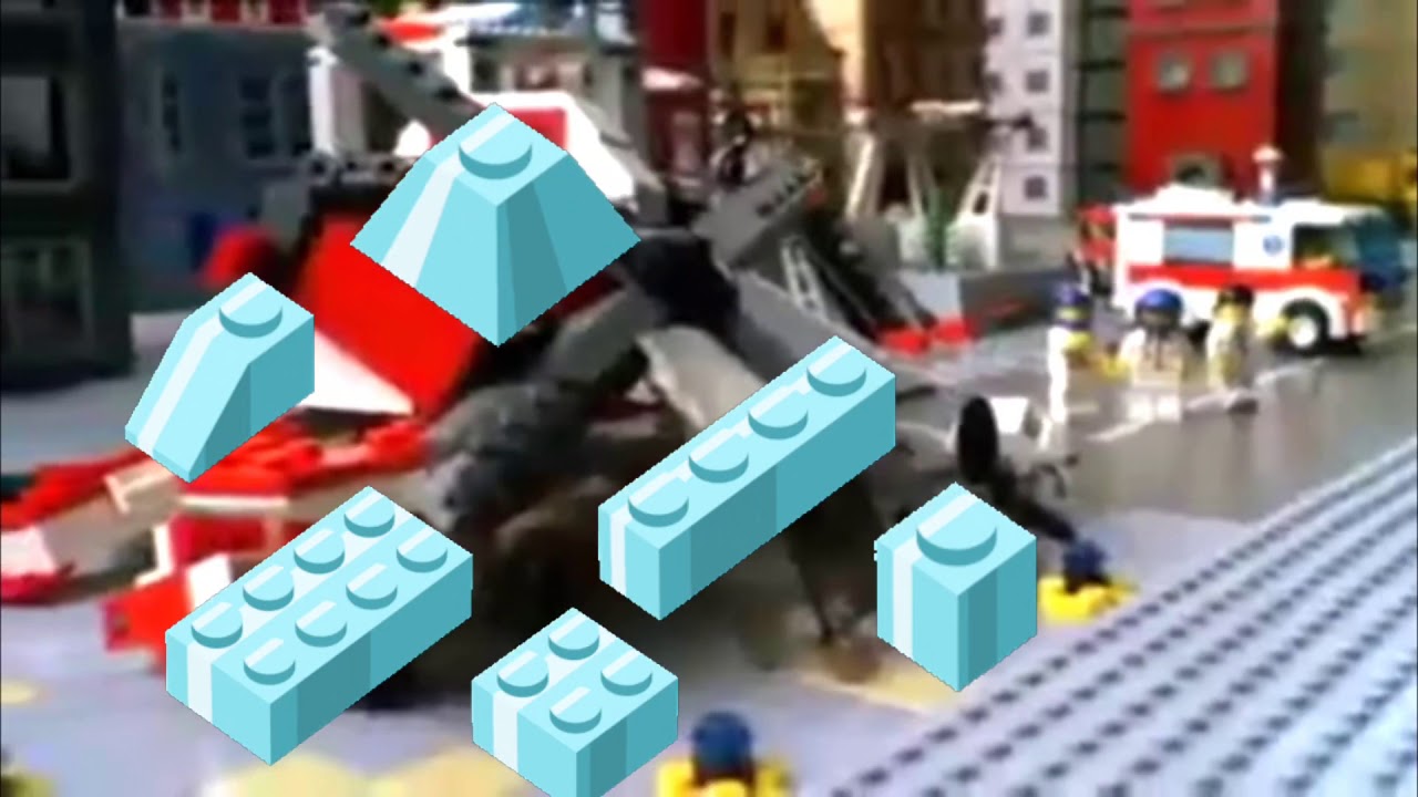 A man has fallen for into the rescue helicopter in LEGO city!!! HEY ...