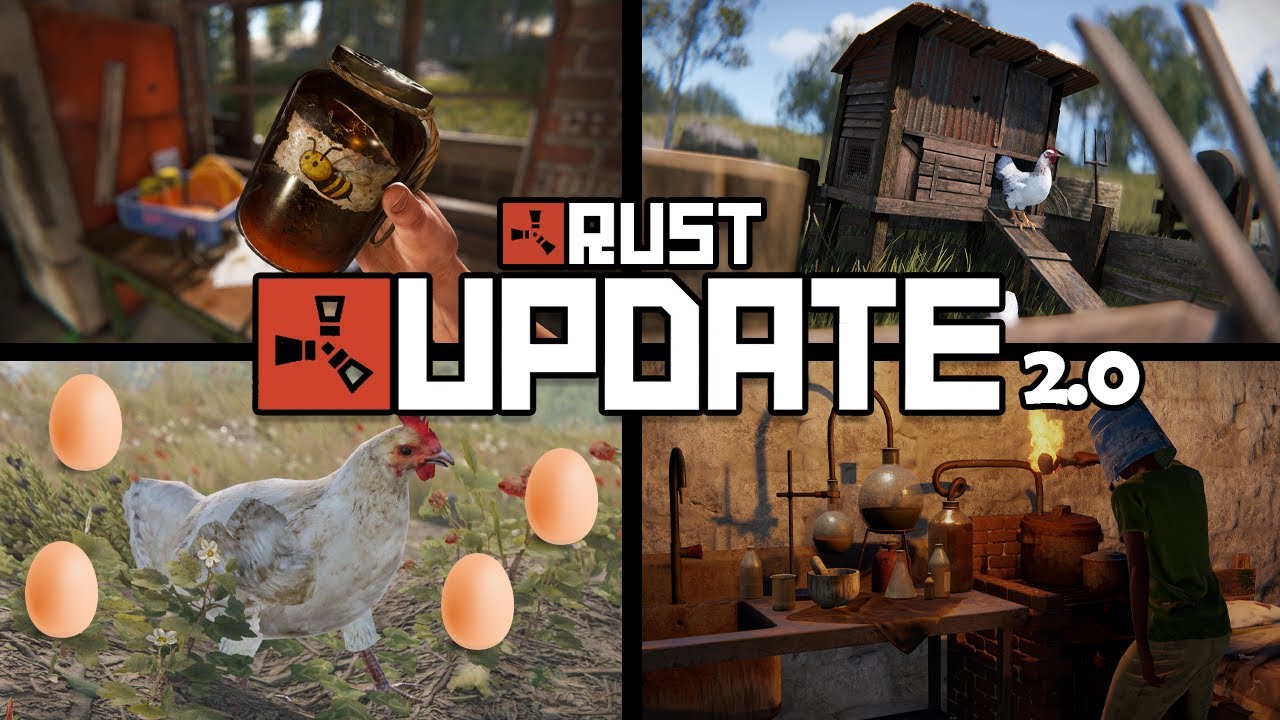 Rust 2.0 Crafting Update: Chicken Coops, Cooking & More! - YouTube