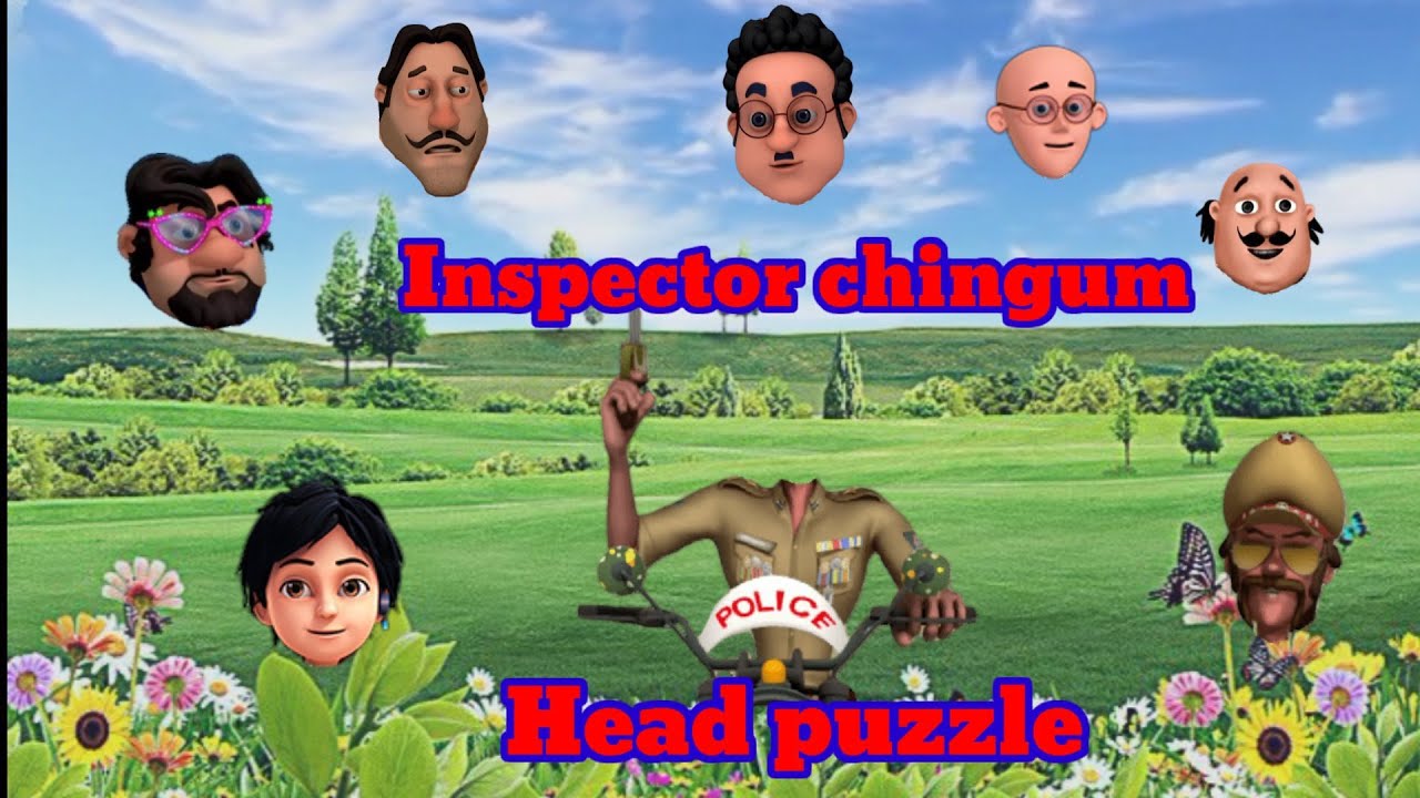 Inspector Chingum Head Puzzle||Motu Patlu puzzle||Motu Patlu cartoon ...