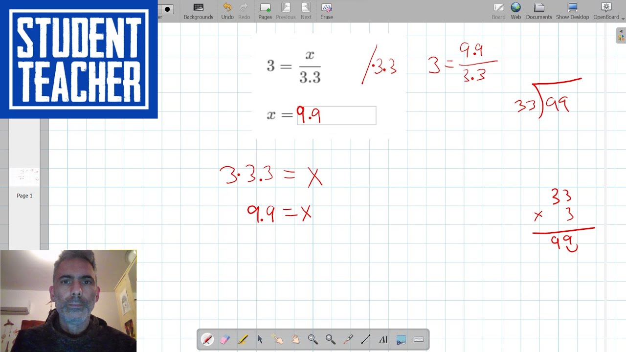 One step Multiplication and Division Equations - Fractions and Decimals ...