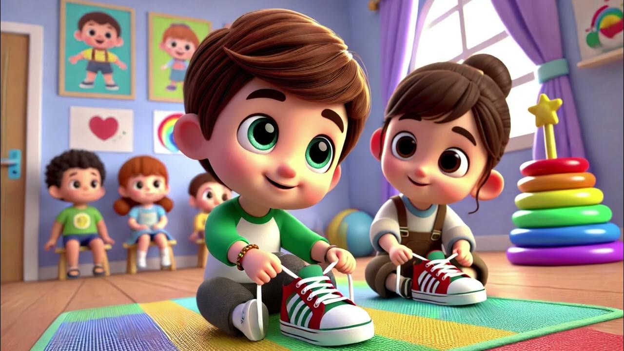 👟🎀 Let’s Tie Our Shoes: A Fun & Easy Learning Adventure! 🥳👞 | Nursery ...