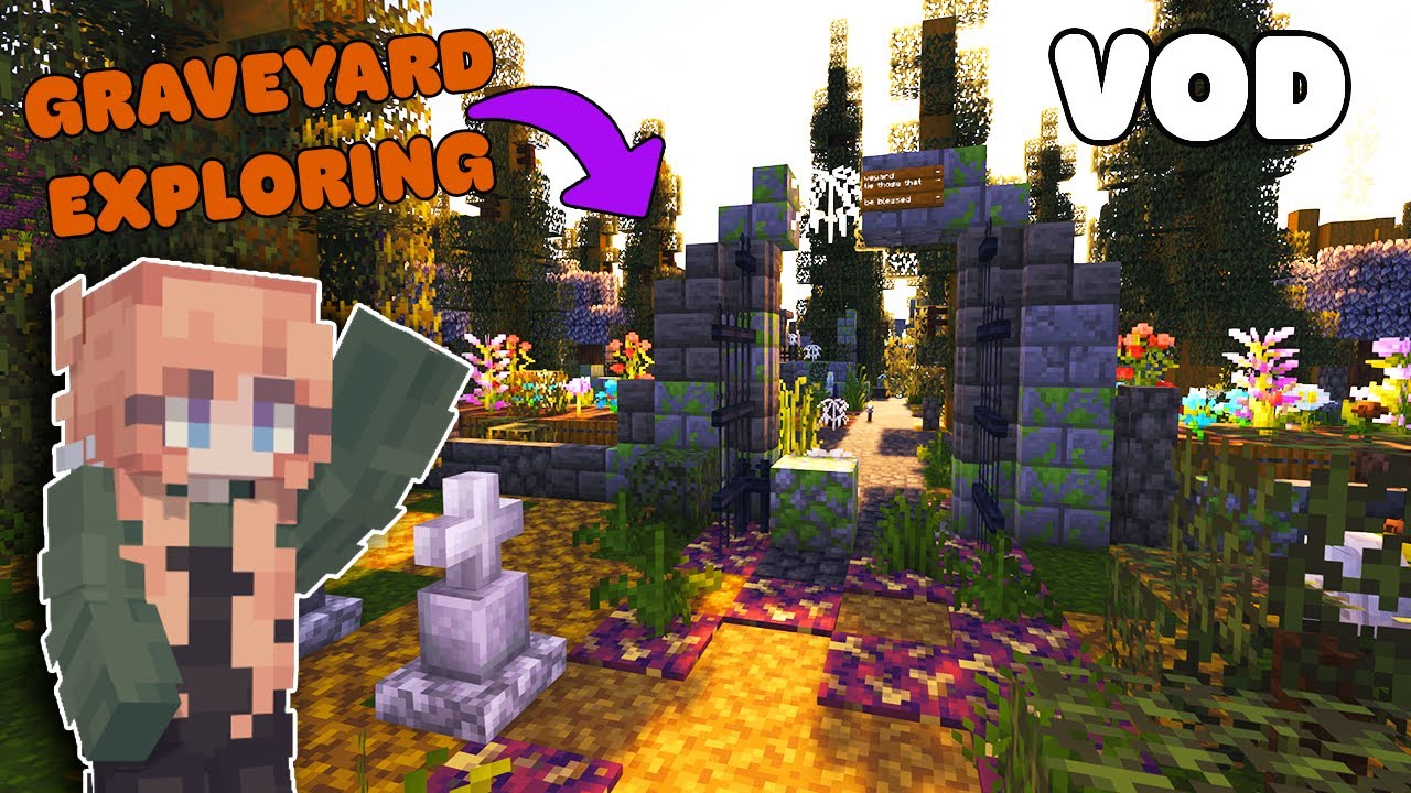 🎃 Exploring a MODDED Graveyard in Minecraft | A Stream-Only Mini Series ...