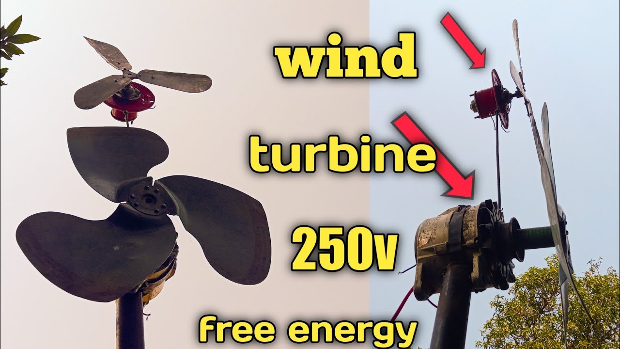 how to make wind turbine generator car alternator at home part-2 - YouTube