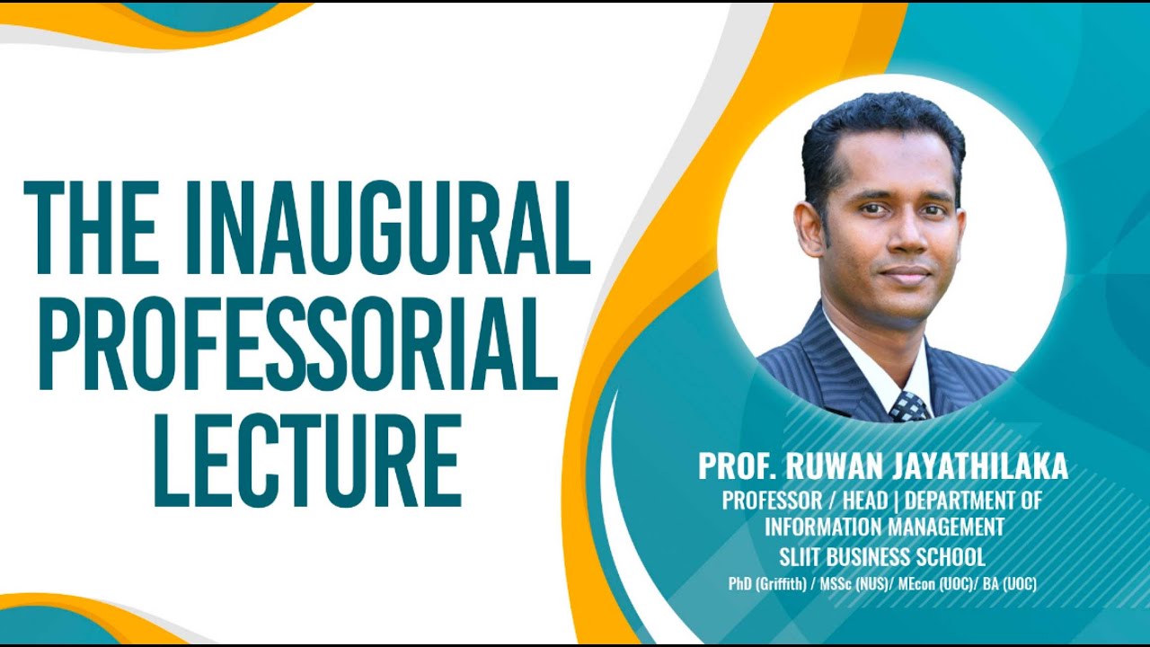 The Inaugural Professional Lecture - YouTube
