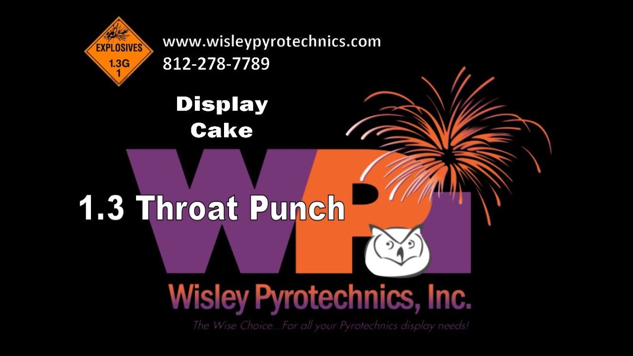 Wisley Pyrotechnics Inc. - WPI-66-TP - Throat Punch - 66 Display Cake ...