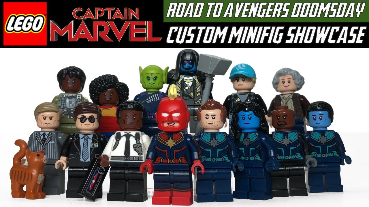 LEGO CAPTAIN MARVEL Custom Minifigure Showcase (Road to AVENGERS ...