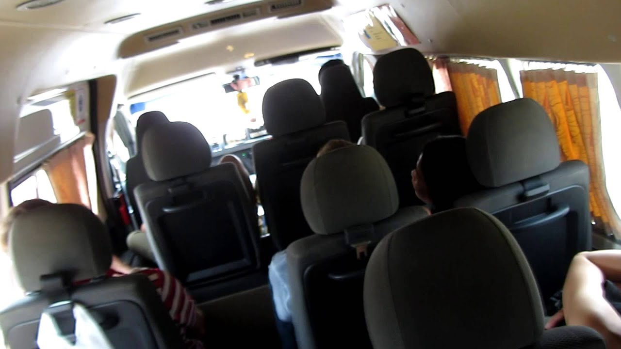 Inside a MiniBus Van From Bangkok to Hua Hin - YouTube