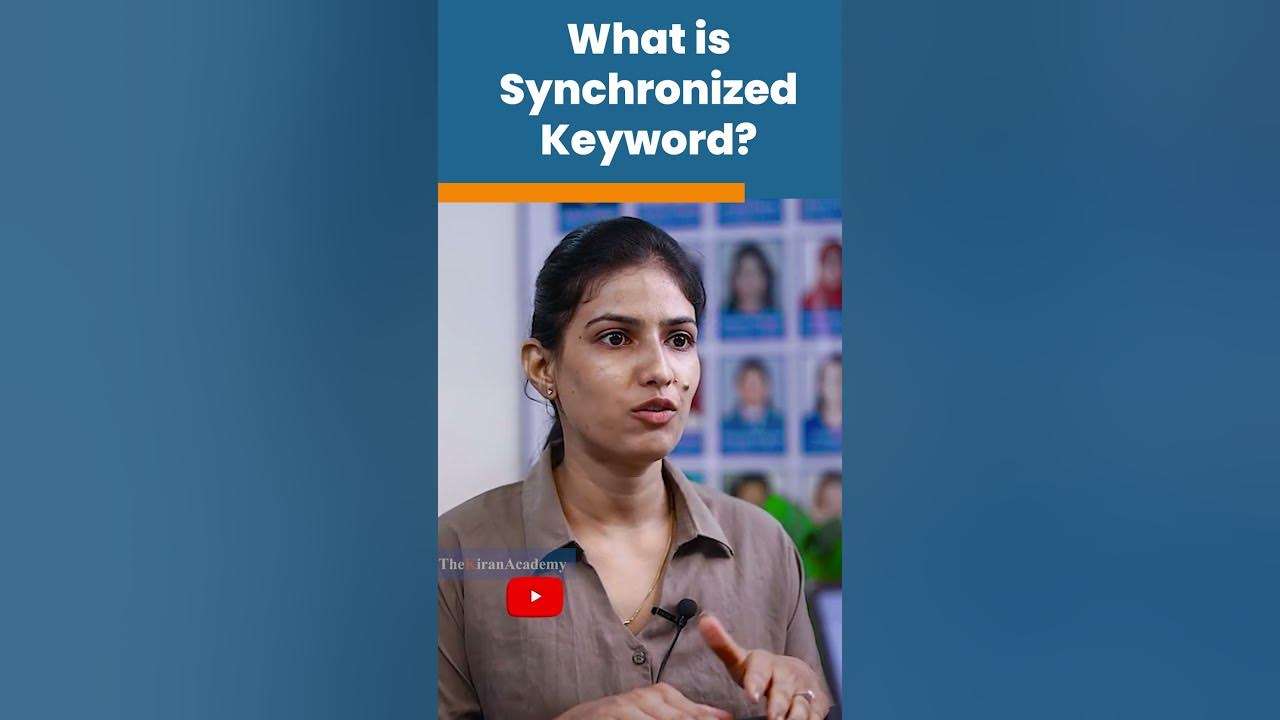 Java Interview Question: What is Synchronized Keyword? | #shorts #kiransir - YouTube