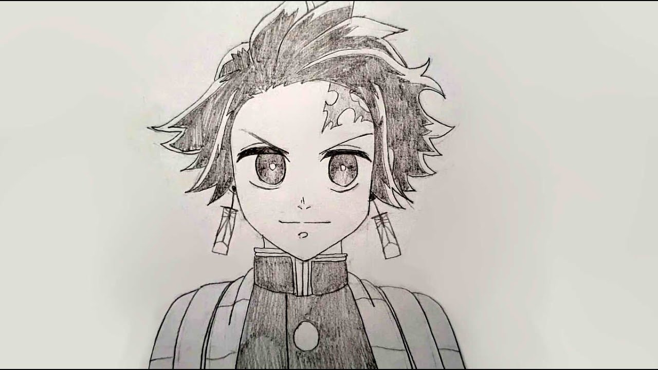 Easy drawing Tanjiro Kamado from Demon Slayer: Kimetsu no Yaiba - YouTube