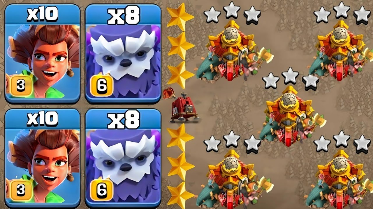 TH16 NEW ATTACK STRATEGY! Root Rider With Yeti : CLASH OF CLANS : Th16 ...