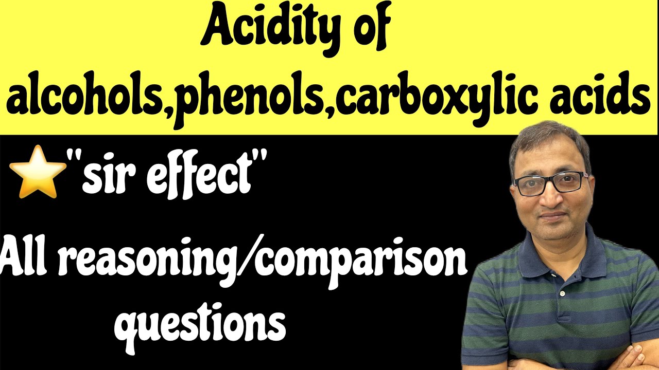 Acidity of Alcohol!phenol And Carboxylic acids all concepts class12CBSE ...