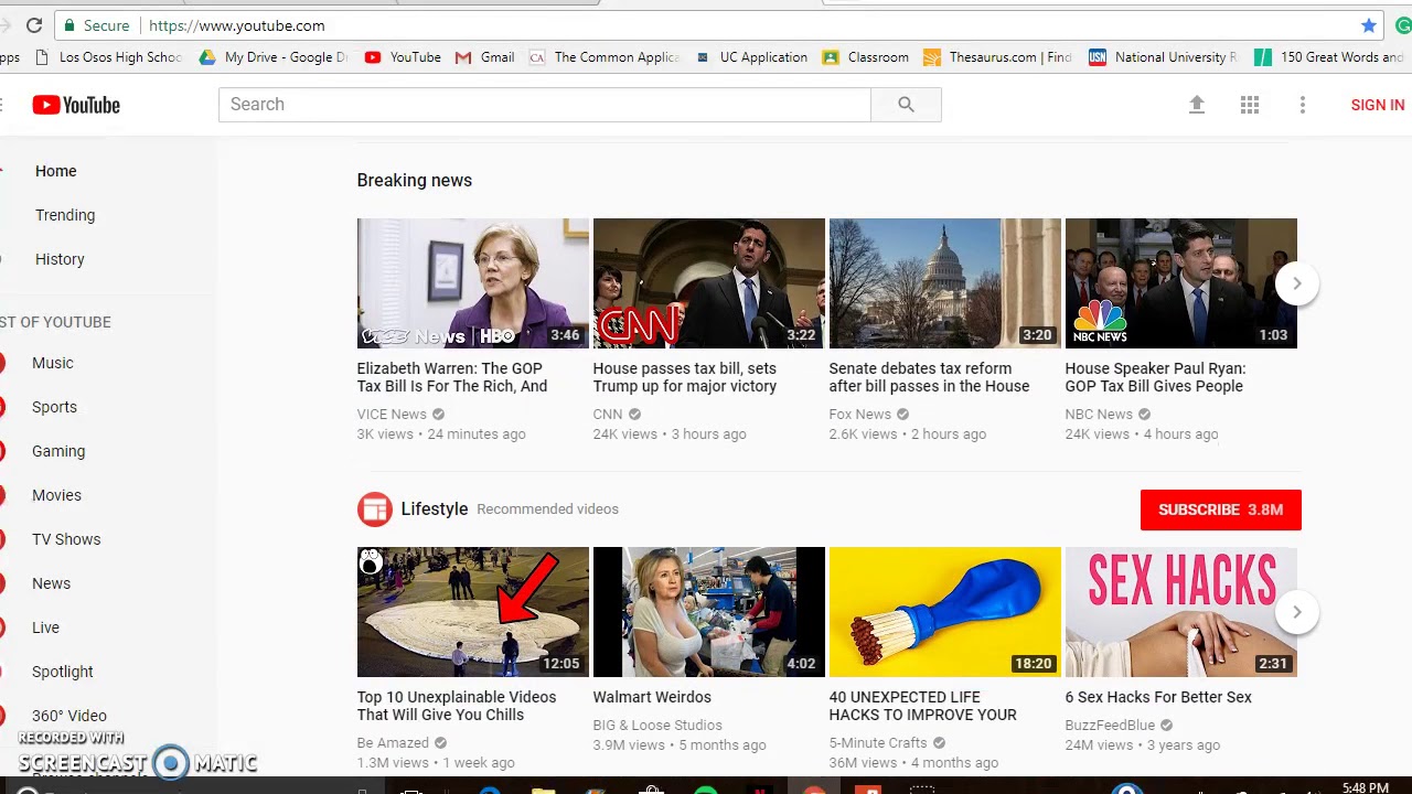 Youtube Homepage: Algorithm - YouTube