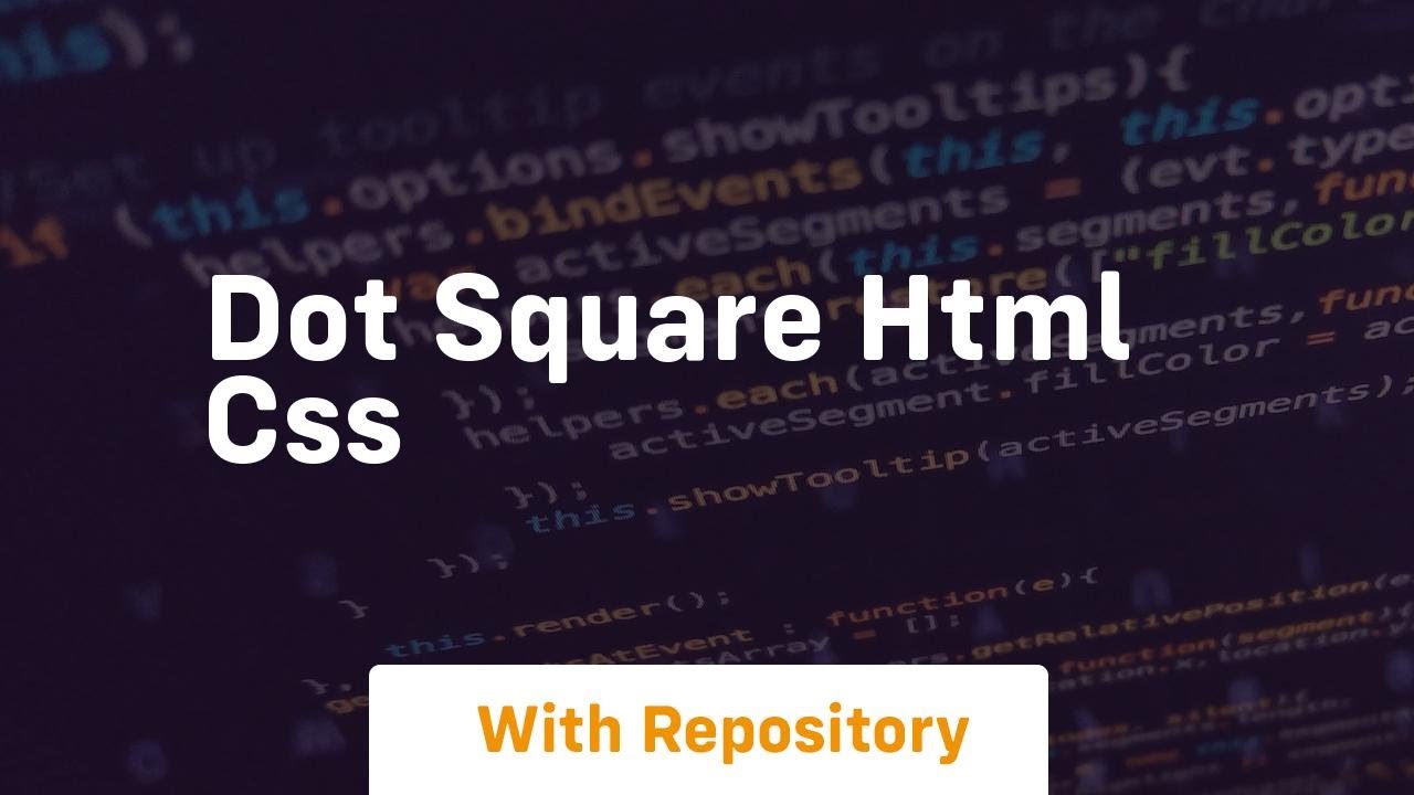 Dot square html css - YouTube