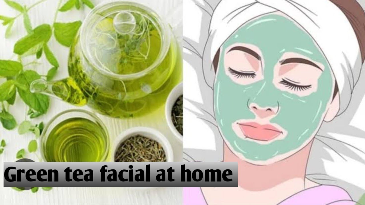 Green tea facial at home ।। Green tea face mask ।। Anti aging face pack ...