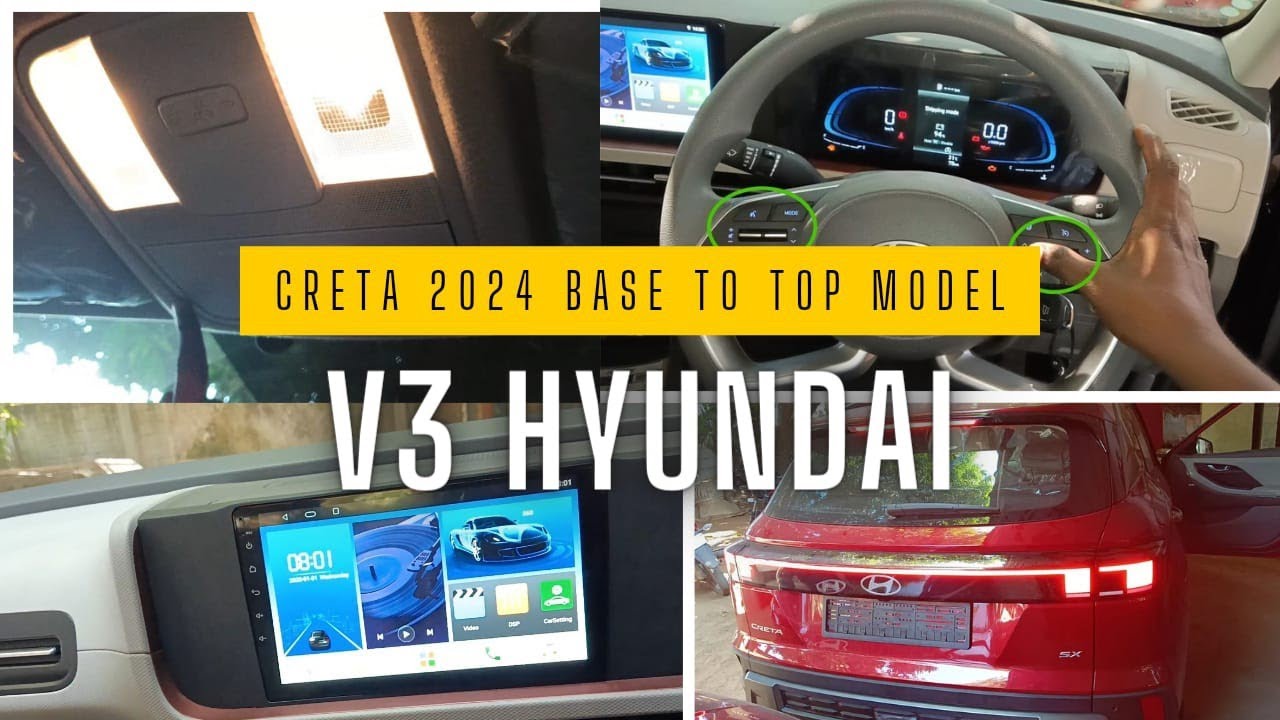 New Creta facelift 2024 Black base model to top model E to Sx ...