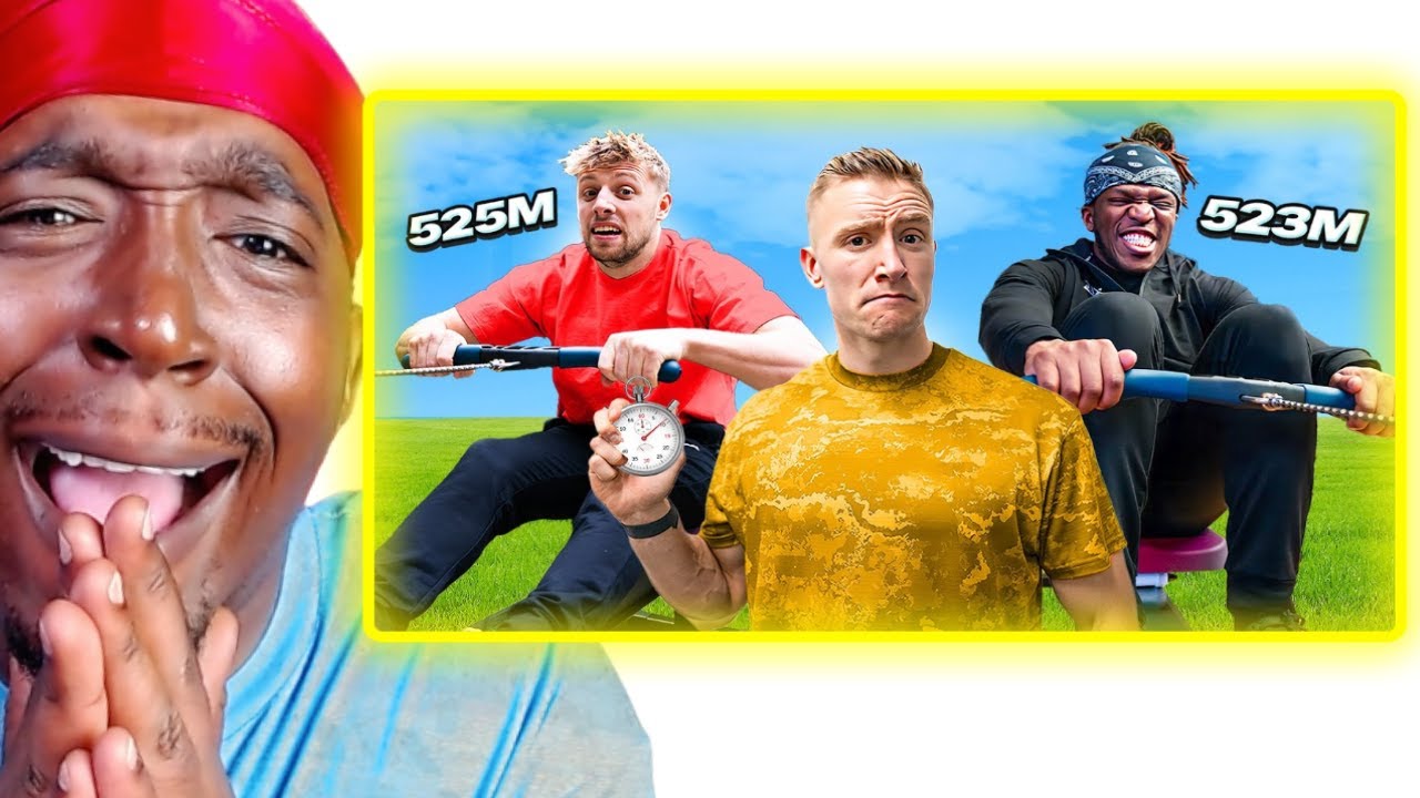 Reaction To How Far Can Youtubers Row in 60 seconds?! ft. KSI & W2S ...