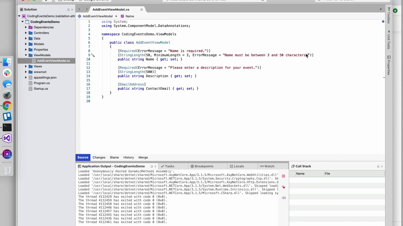 C# Coding Events 3.3 Validation Attributes - YouTube