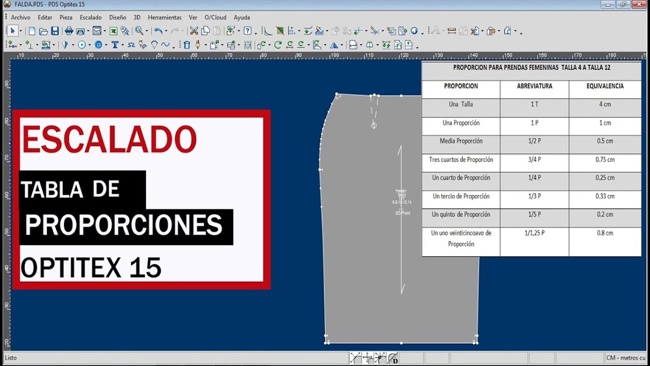 CÓMO APRENDER A ESCALAR O GRADUAR TALLAS EN OPTITEX 👈 cómo Aprender 👉 ...