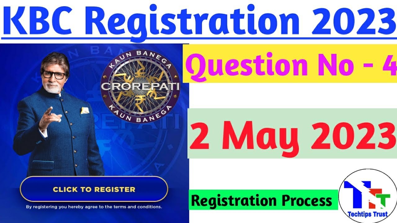 2 May Kbc Registration Question|KBC Registration 2023|#kbc|kbc season ...