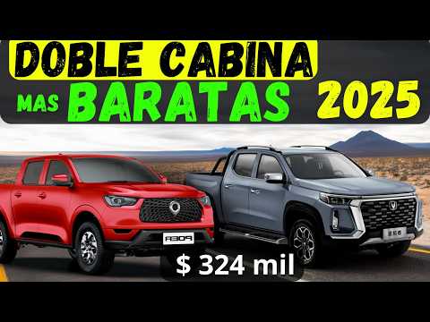 🔥 Las 12 Pickup Doble Cabina 2025 Más Baratas en México 🚗 ¡Precios y Detalles!