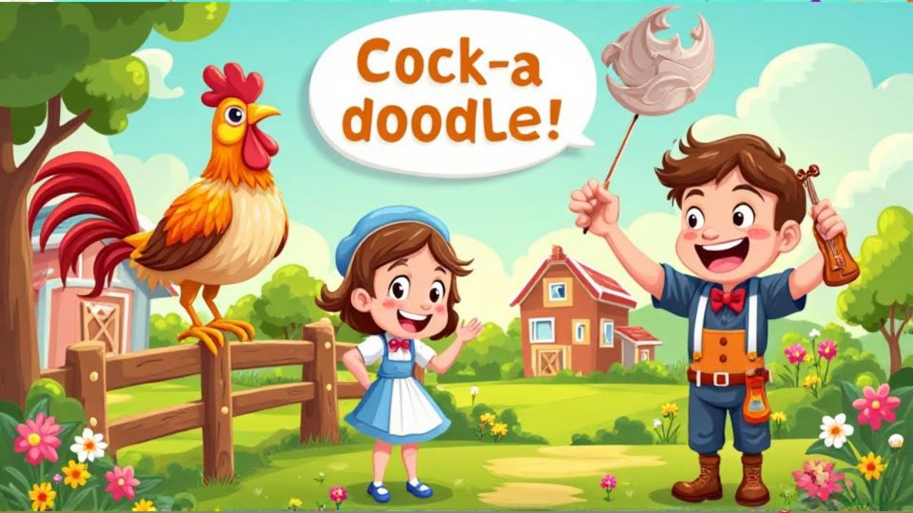 Cock-a-Doodle-Doo 🐓 | Morning Kids Song | Wake Up Nursery Rhyme for ...