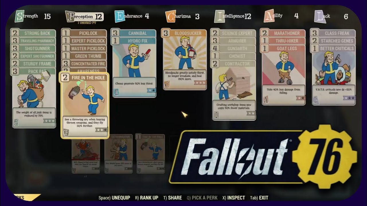 ☢ Fallout 76 🤯 | Revising My Character Build | 🤹‍♂️ - YouTube