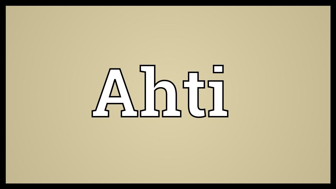 Ahti Meaning - YouTube