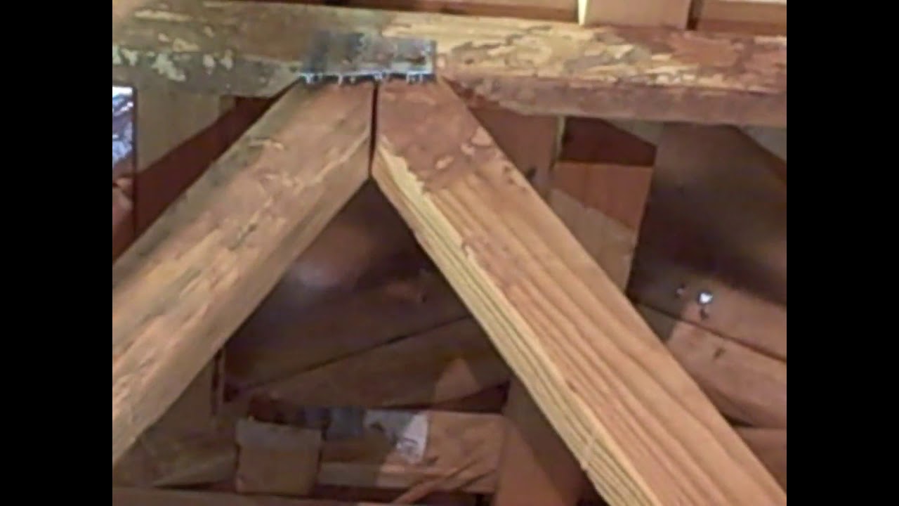 Damaged/Failed Roof Truss Gusset Plate - YouTube