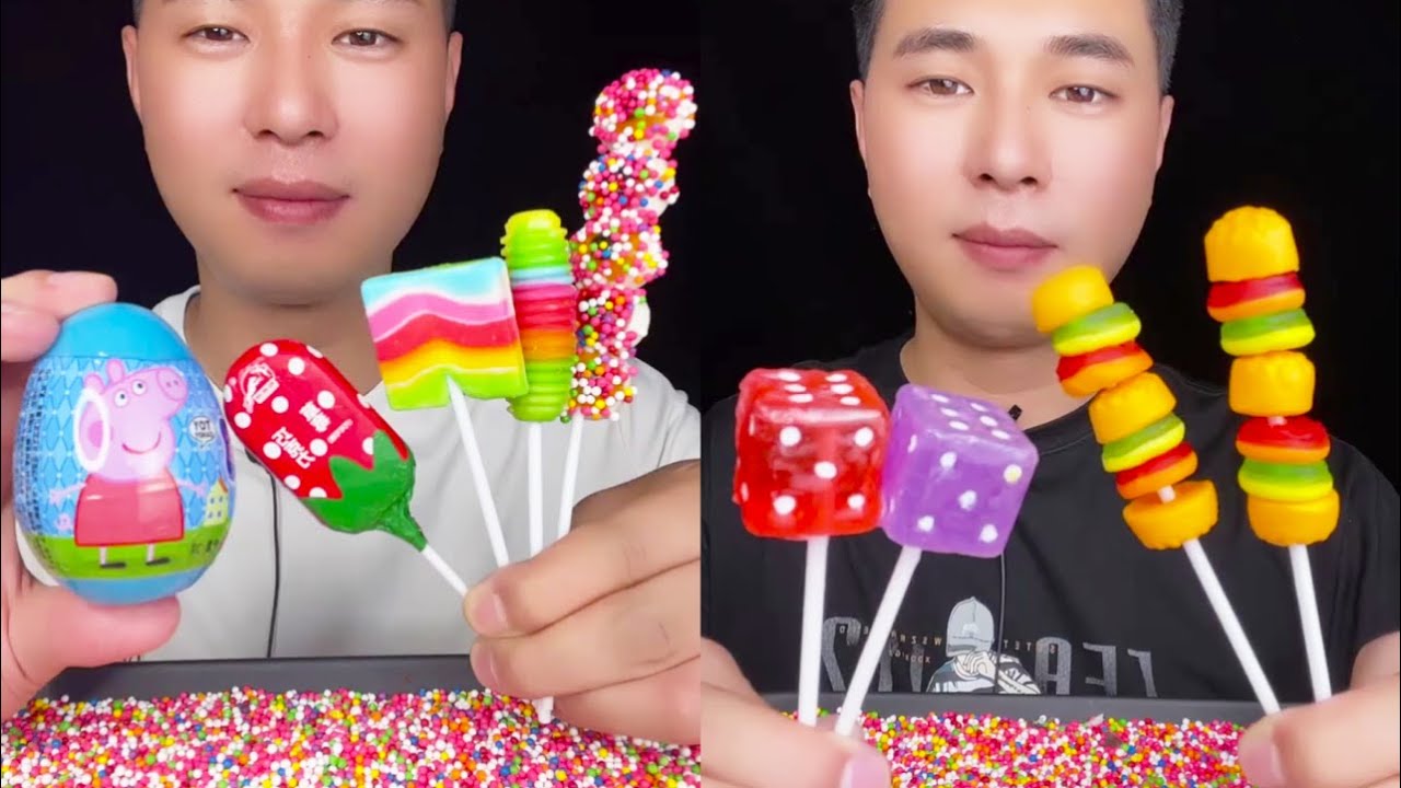 Rainbow Candy||ASMR Unusual candies - YouTube