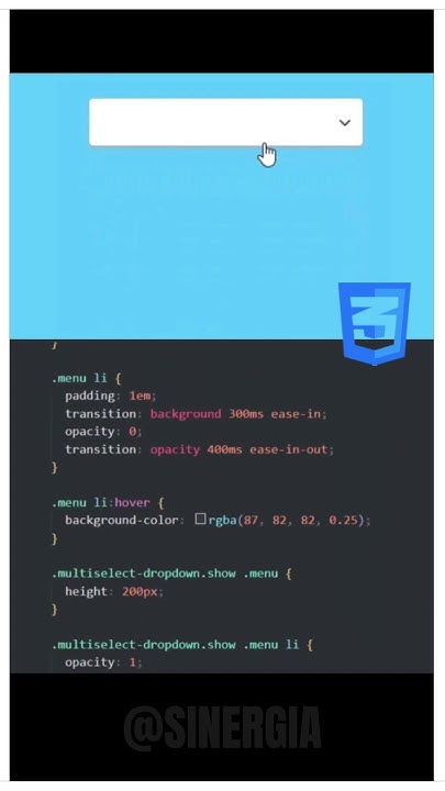 Menú desplegable de selección múltiple con HTML, CSS y JS 🔥🔥 #shorts ...