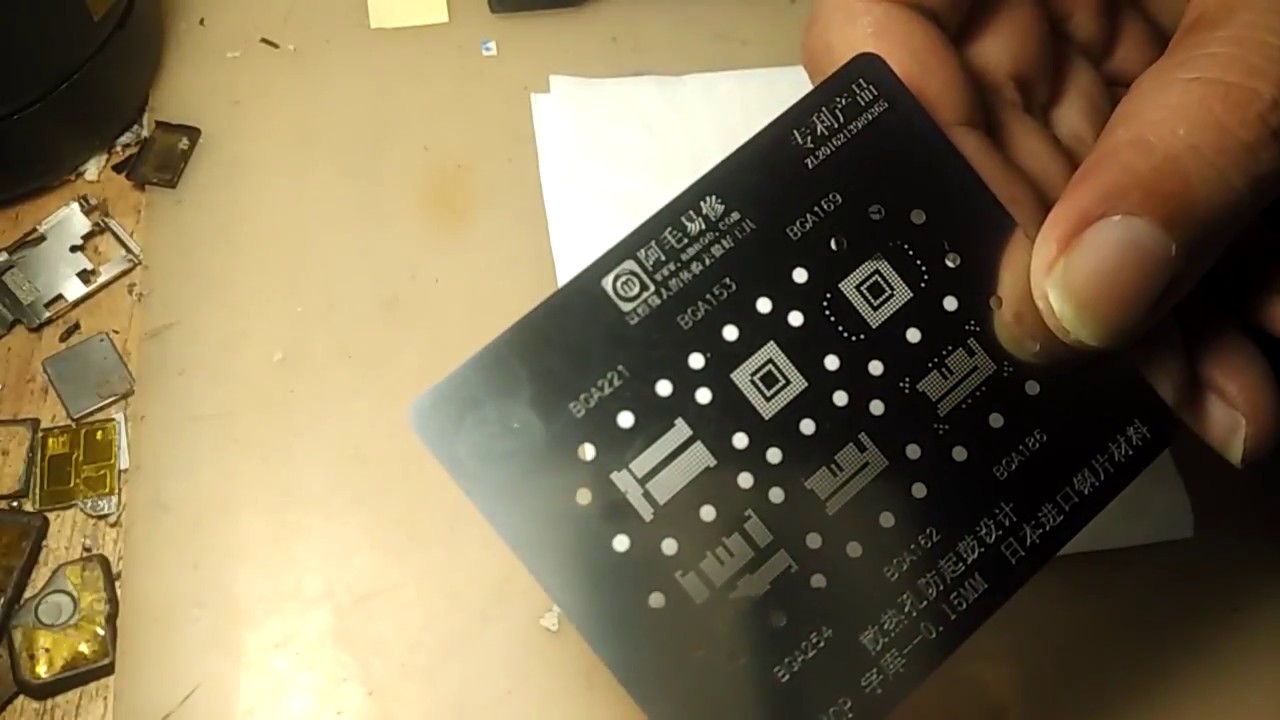 Reball IC EMCP BGA 221 - YouTube