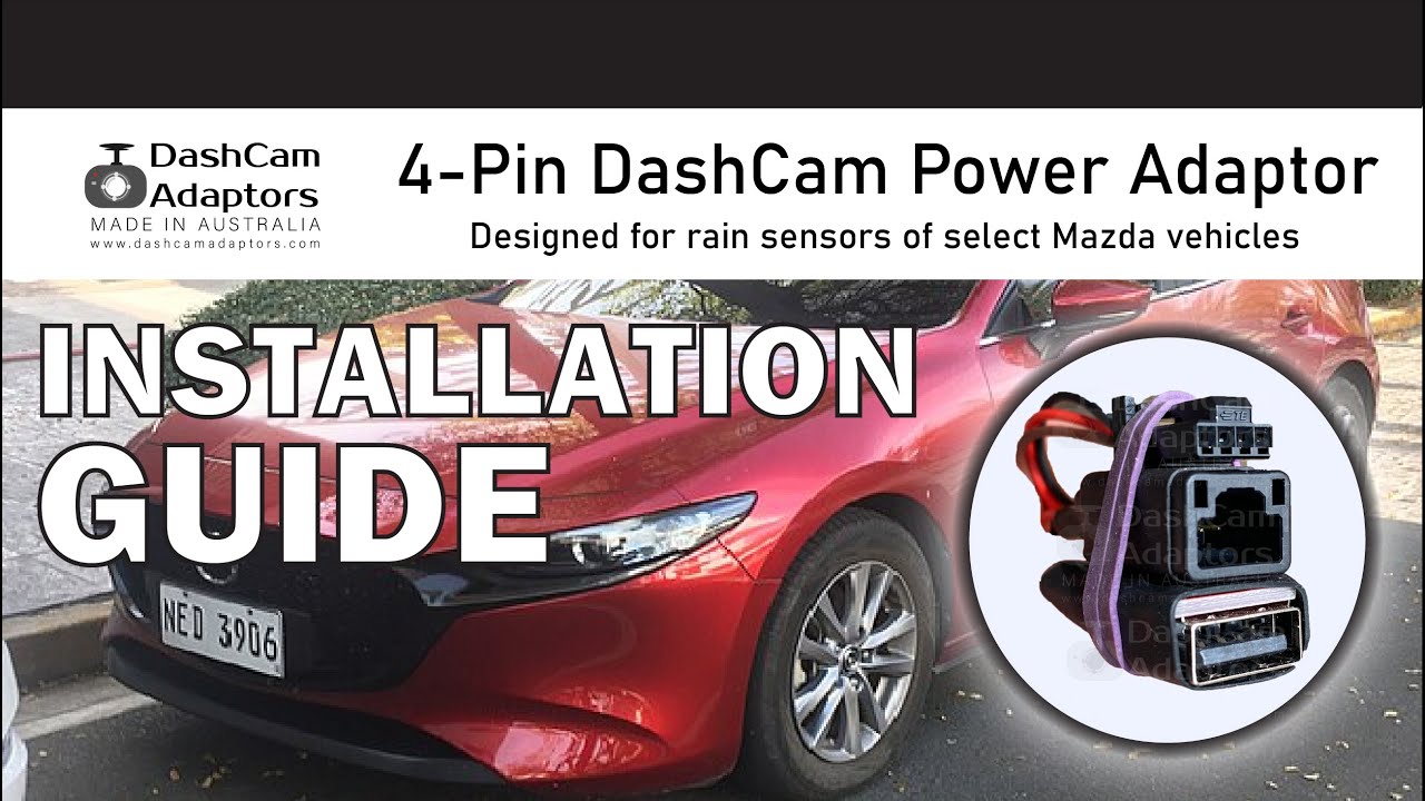 DashCam Adaptor Installation Guide [4-pin Mazda Rain Sensor] - YouTube