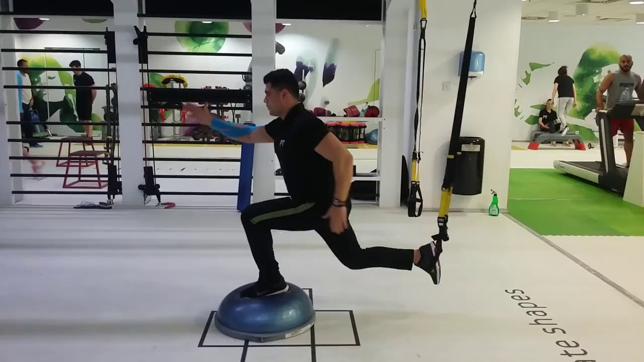 Nice Exercise for Stability and Core with Bosu Ball and TRX - YouTube