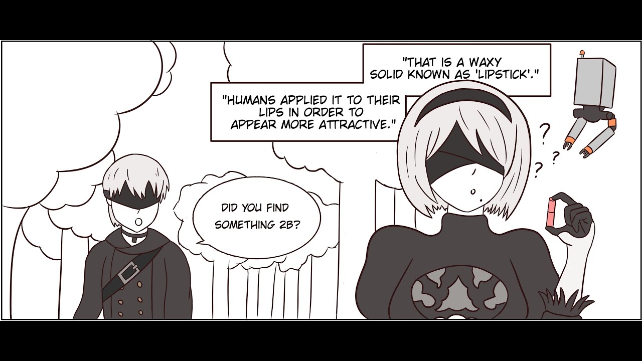 Nier Automata Comic Dub Cute Cosmetic Youtube