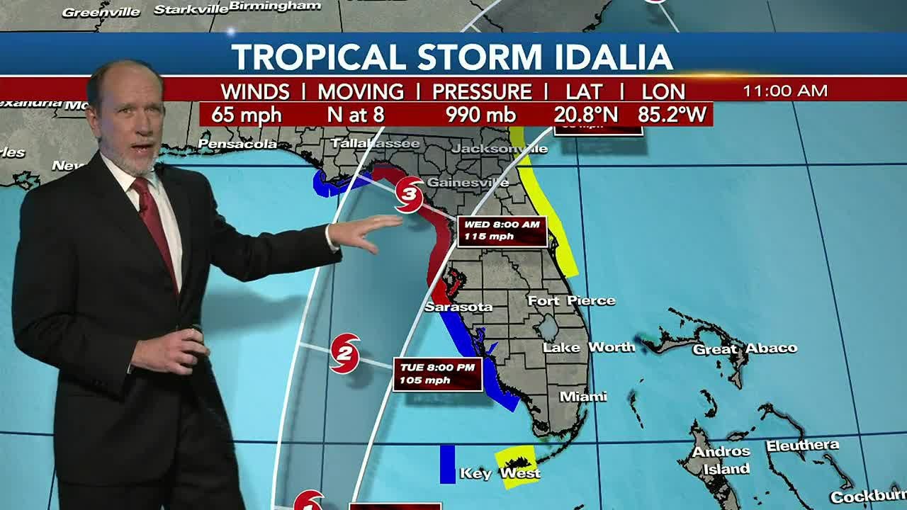 Idalia strengthens, Florida in path of storm - YouTube